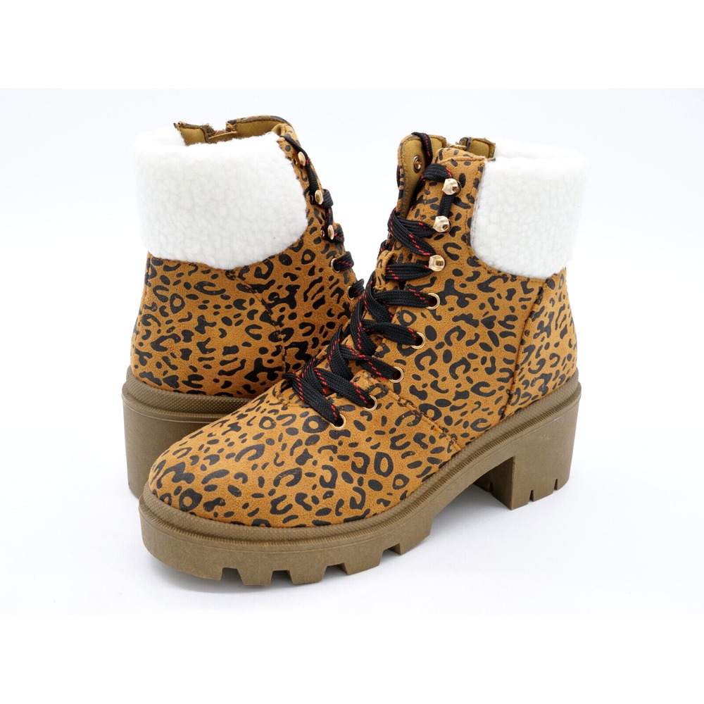 Olivia Miller Ariel Womens 9 Combat Boots Leopard Pri… - Gem